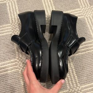 Prada | Shoes | Prada Chocolate Brushed Leather Loafers In Black | Poshmark